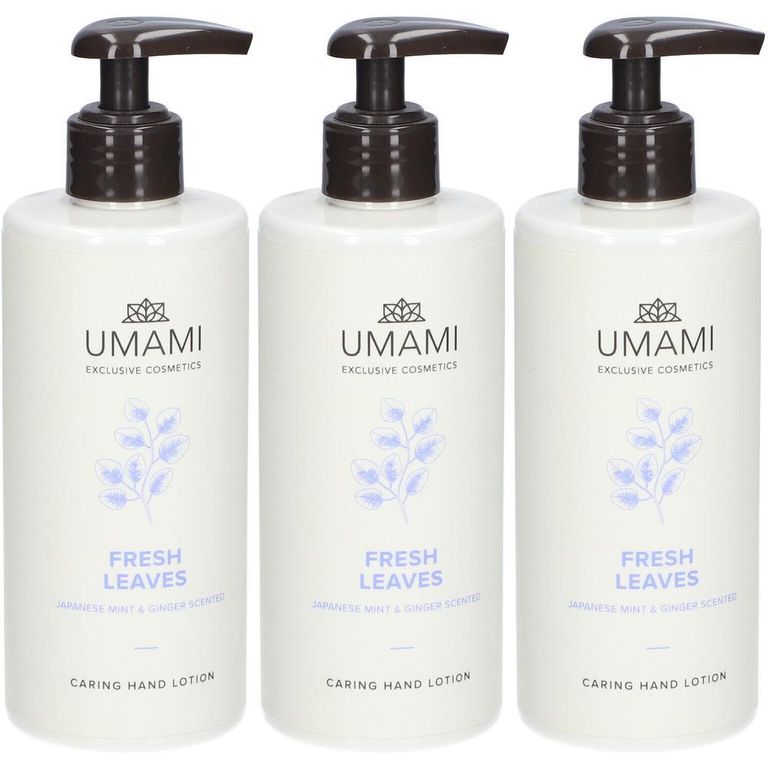 UMAMI Fresh Leaves Lotion Mains Soin Menthe Japonaise & Gingembre 3x300 ...