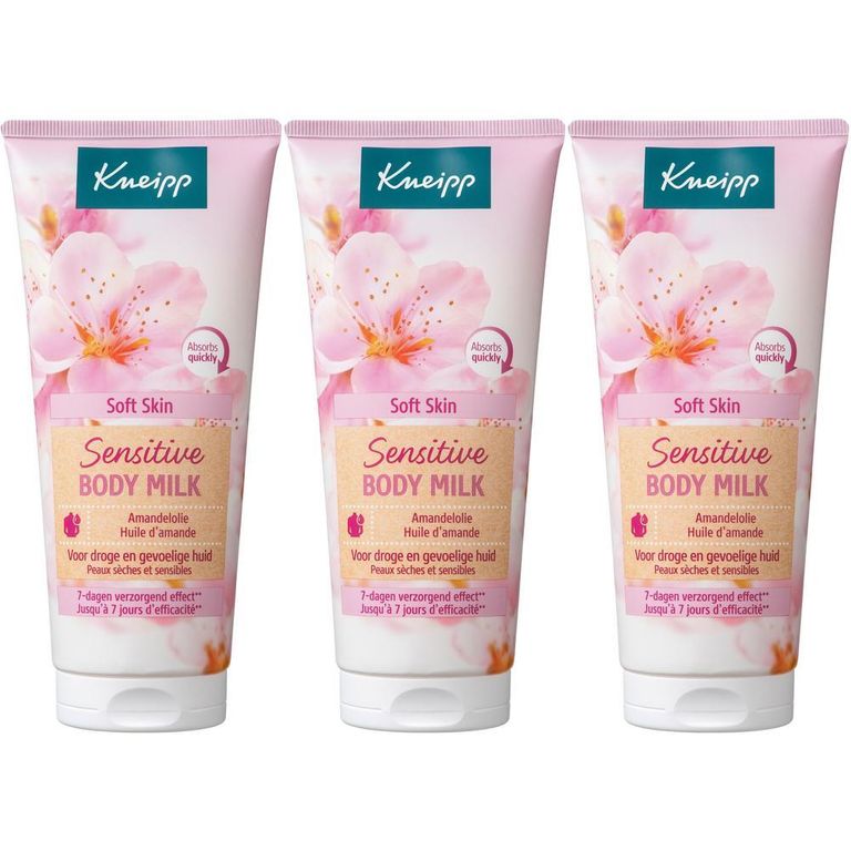 Kneipp Body Lotion Amandier 3x200 ml - Farmaline