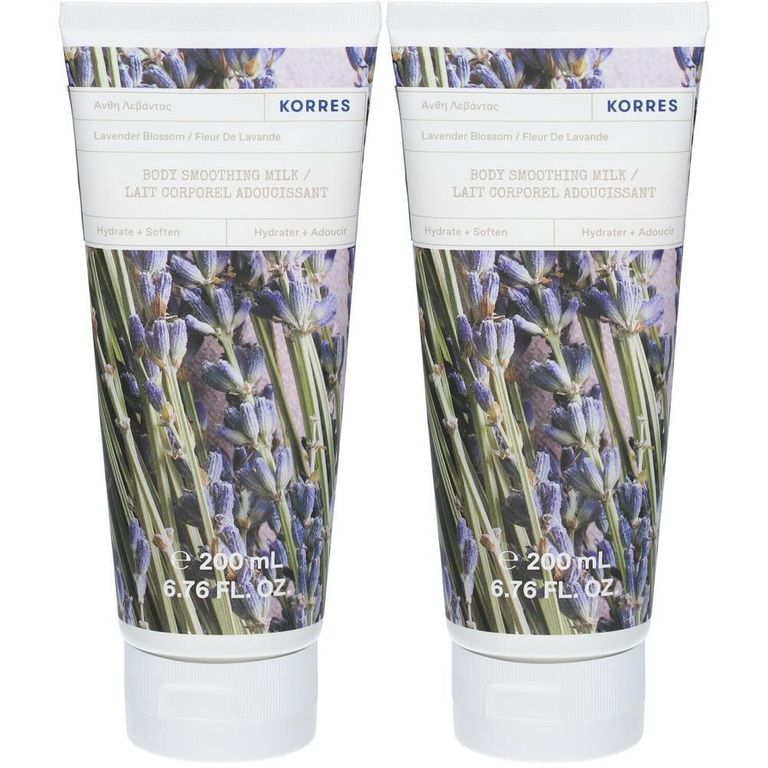 Korres Fleur de Lavande Lait Corporel Adoucissant 2x200 ml - Farmaline