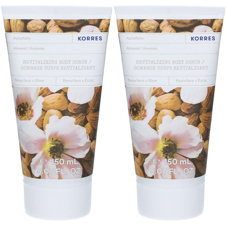 Korres Amande Gommage Corps Revitalisant 2x150 ml - Farmaline