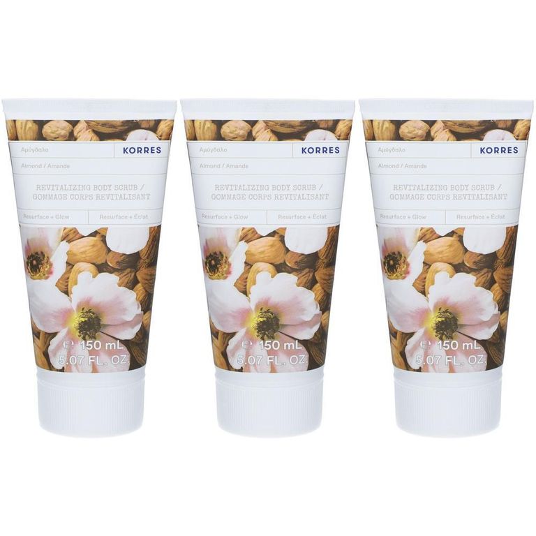Korres Amande Gommage Corps Revitalisant 3x150 ml - Farmaline