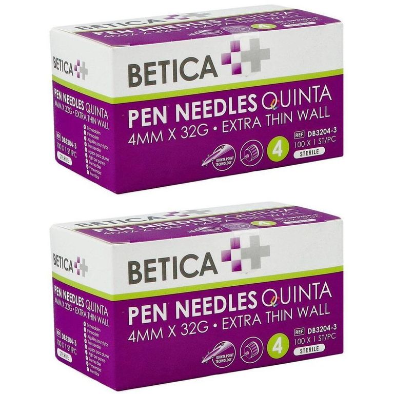Betica Aiguilles Stylo Quinta 4mmx32g 2x100 pc(s) - Farmaline
