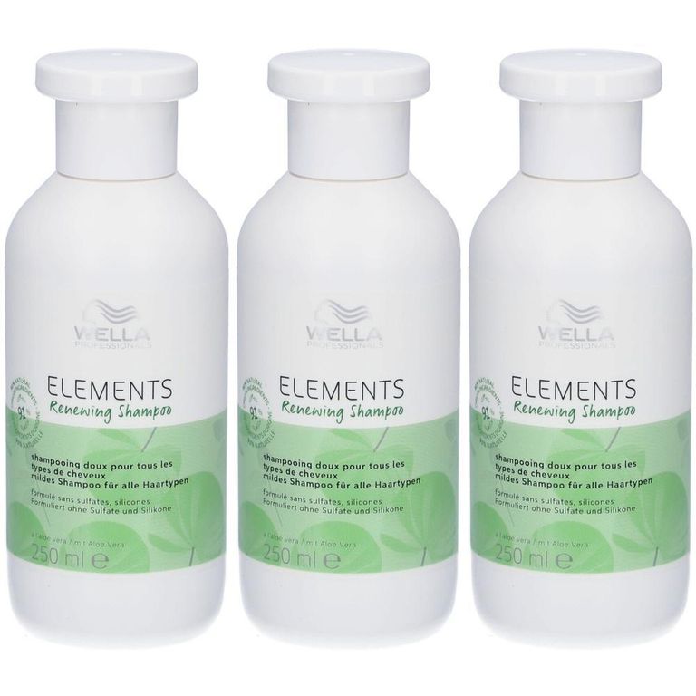 Shampooing Wella Professionals Elements Renewing Shampooing 3x250 ml ...