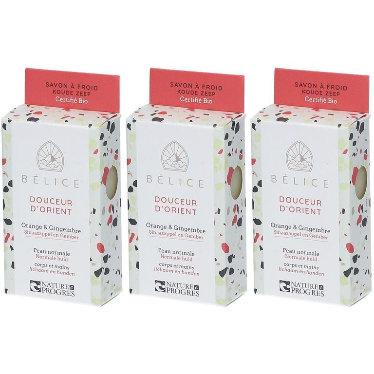 Bélice Douceur d'Orient Koude Zeep Orange & Gingembre Bio 3x100 g ...