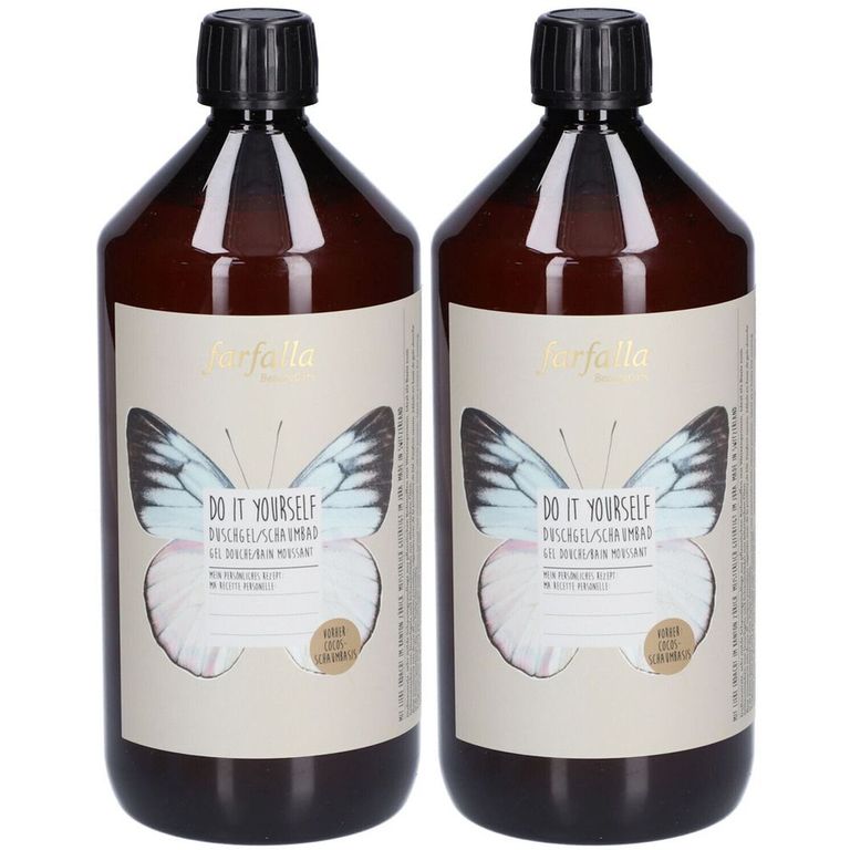 FARFALLA Doe-het-zelf-douchegel/badschuim 2x1000 ml - Farmaline