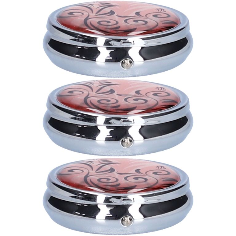 Sahag Boîte à pilules Fancy ronde 3 compartiments, coloris assortis 3x1 ...