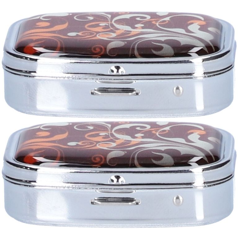 SAHAG Pillendose Fancy rechteckig 2 Fächer ass x2 2x1 pc(s) - Farmaline