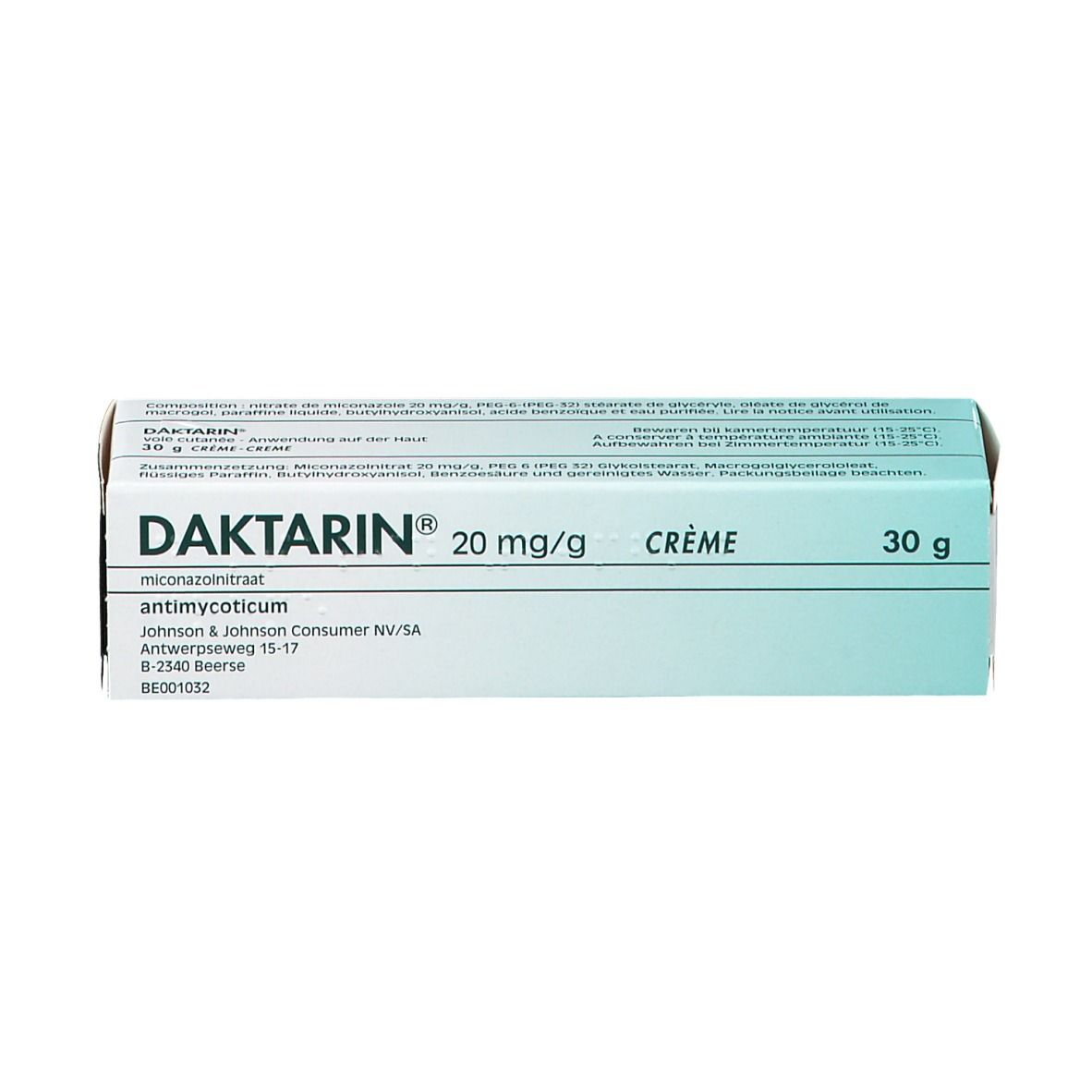 Daktarin Crème 20 mg/g 30 ml - farmaline.be