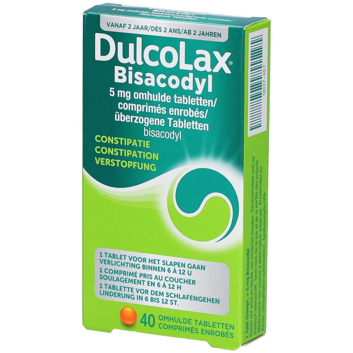 Dulcolax bisacodyl 5 mg 40 St - Farmaline