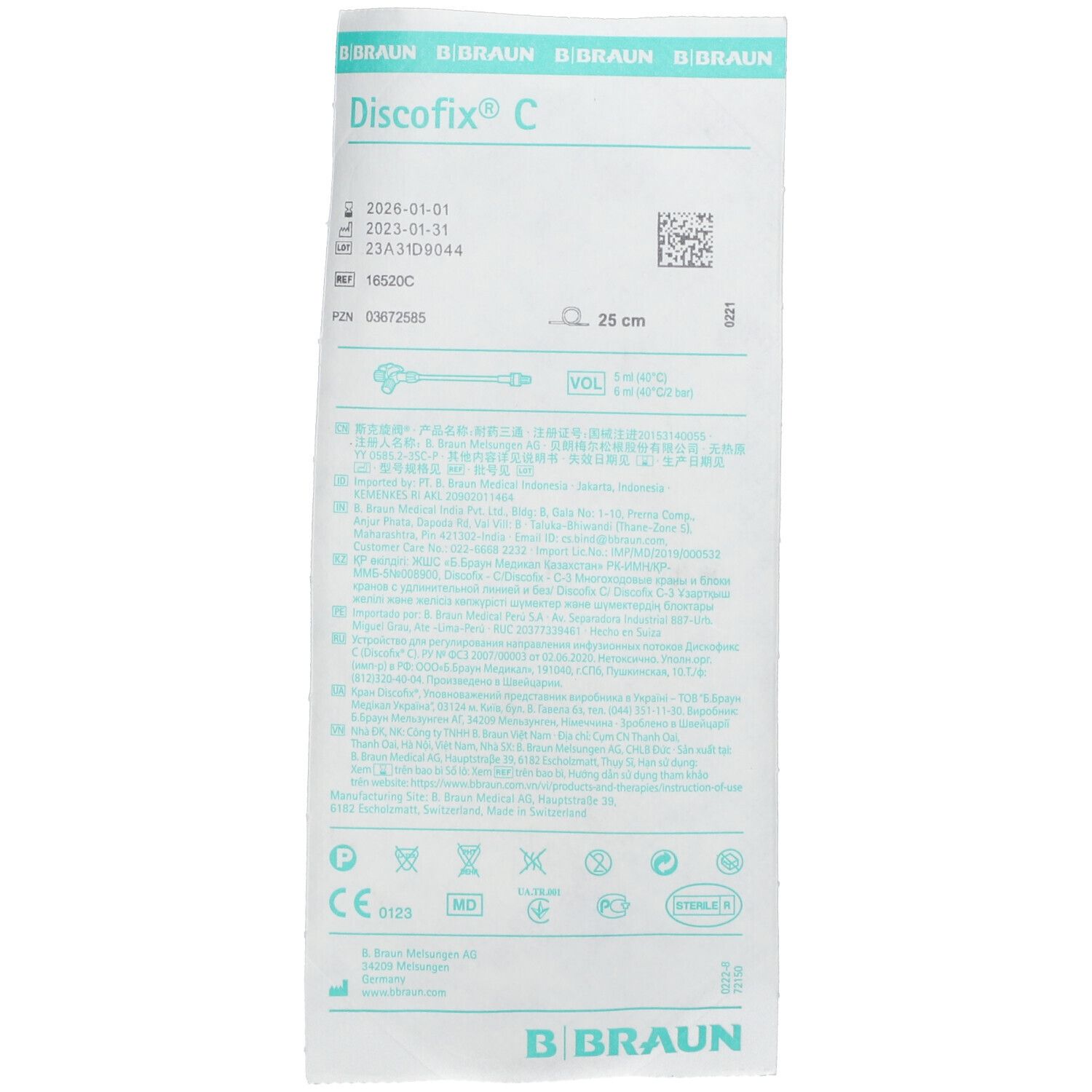 Discofix Robinet 3 Voies + Conduite 25cm 1 pc(s) - Farmaline