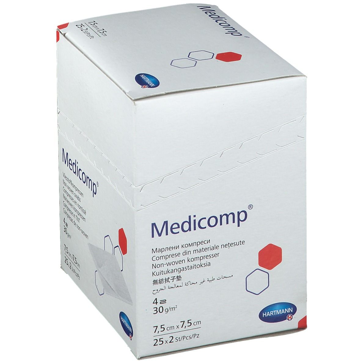 Hartmann Medicomp Stérile Compresse 4 Plis 7.5 x 7.5cm 421723 50 pc(s ...