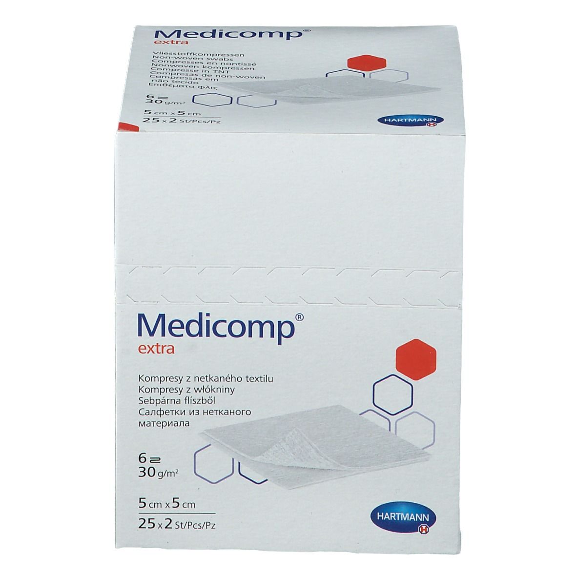 Hartmann Medicomp Stérile Compresse 6 Plis 5 x 5cm 421731 50 pc(s ...