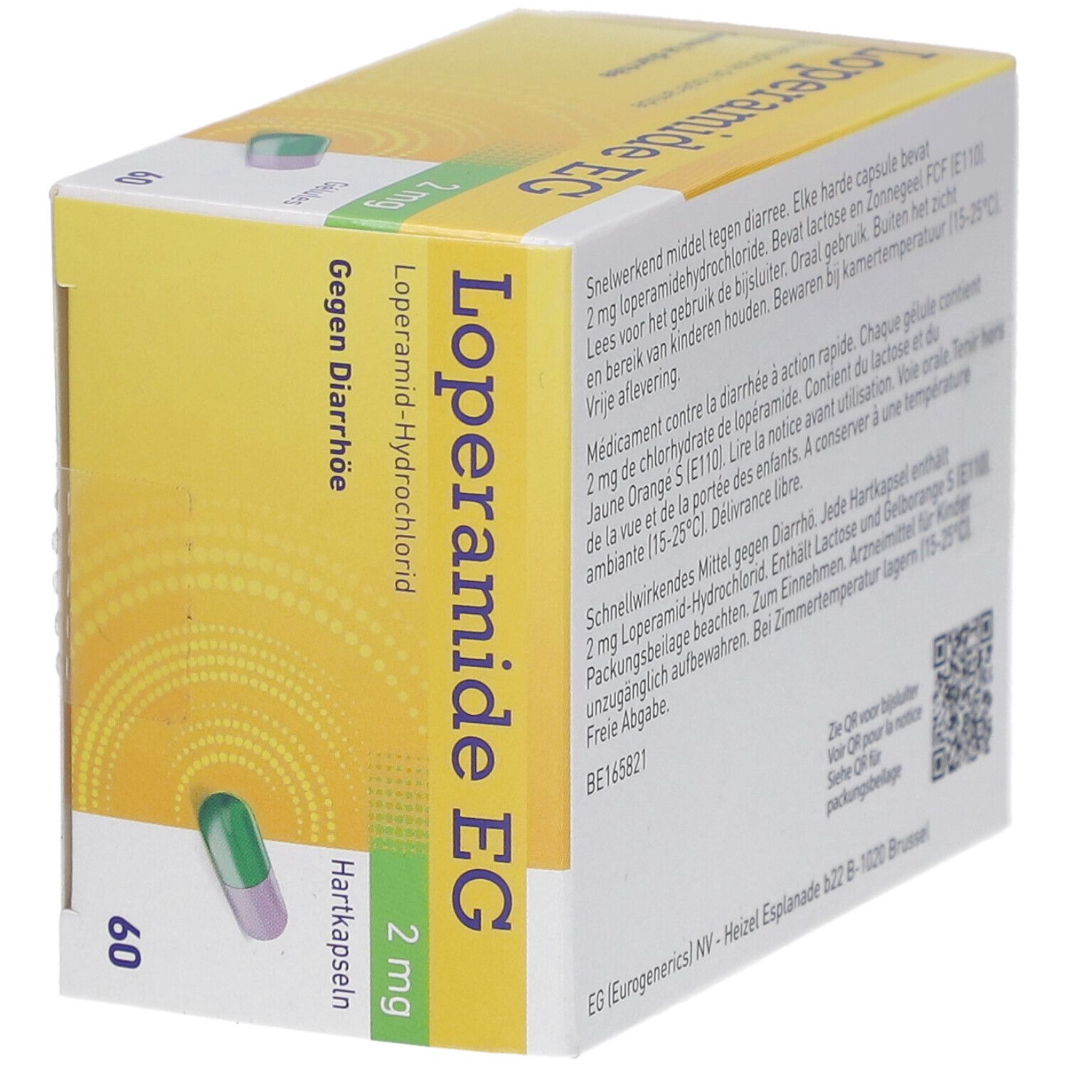 Loperamide EG 2mg 60 St - farmaline.be
