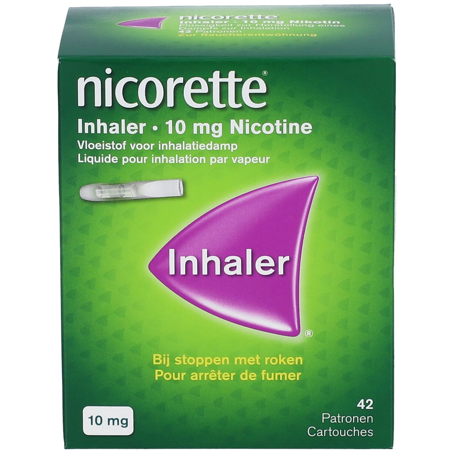 Nicorette® Inhaler 10mg 42 Patronen 42 St - farmaline.be
