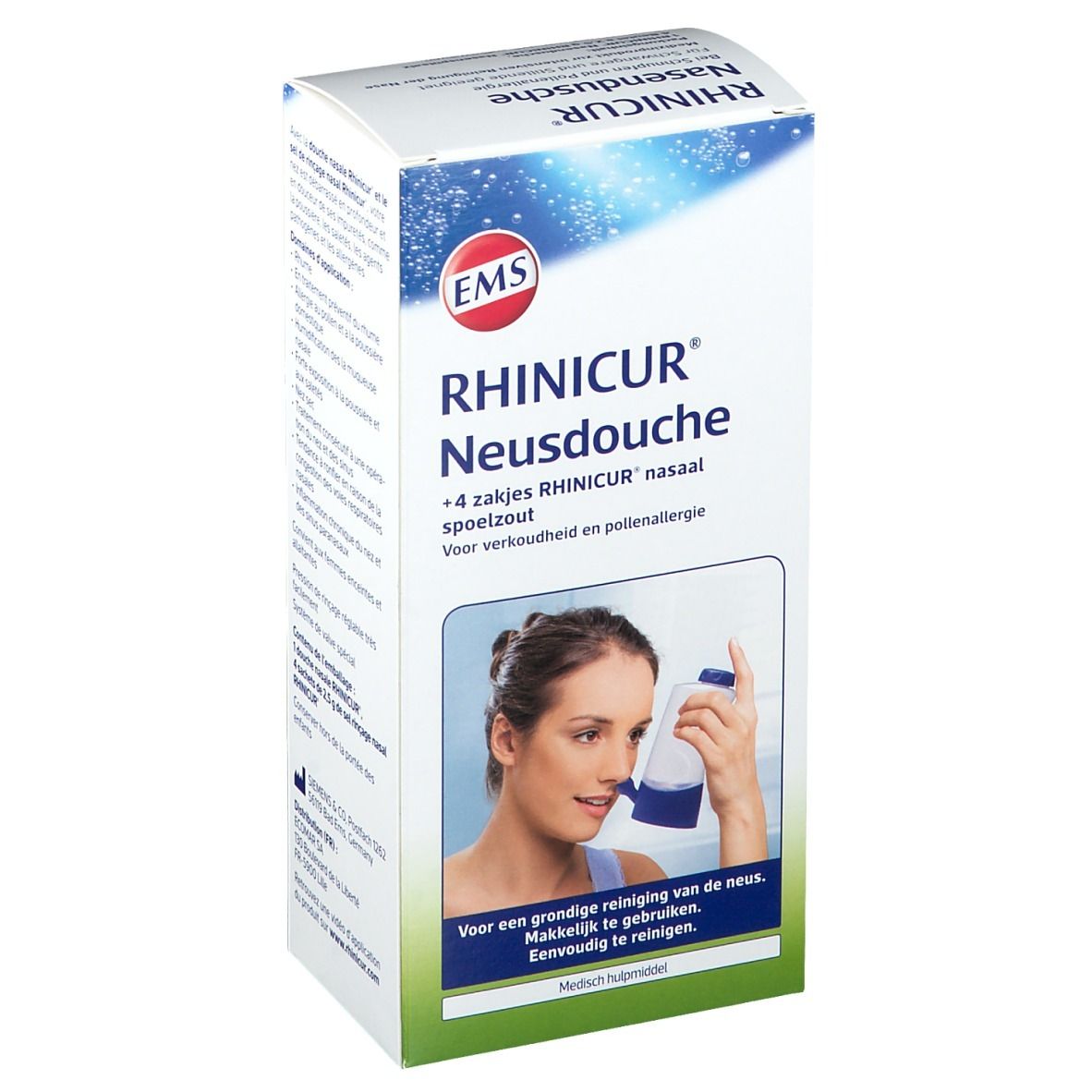 Rhinicur Douche Nasale + 4 Sachets de Sel de Rinçage Nasal 1 pc(s ...