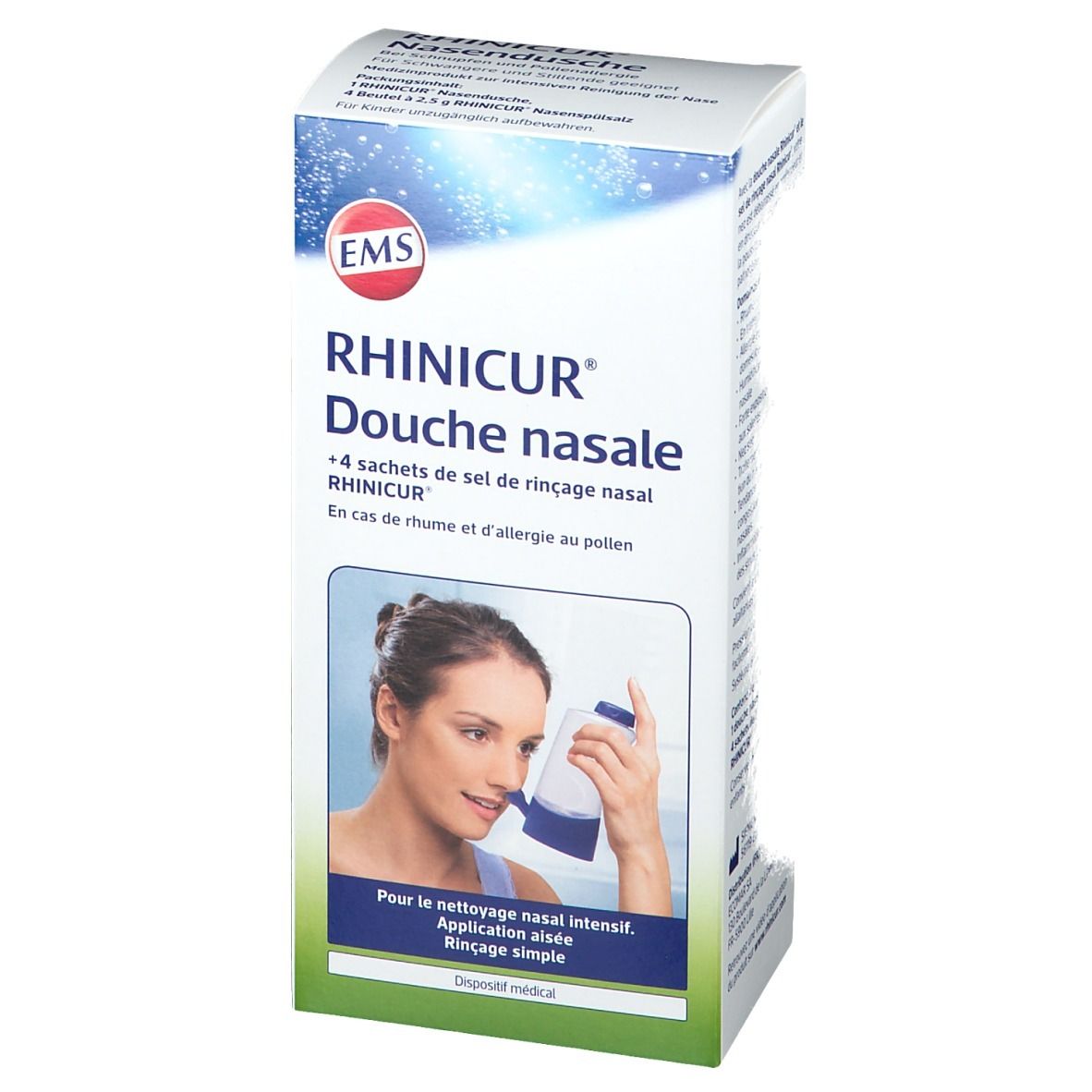 Rhinicur Douche Nasale + 4 Sachets de Sel de Rinçage Nasal 1 pc(s ...