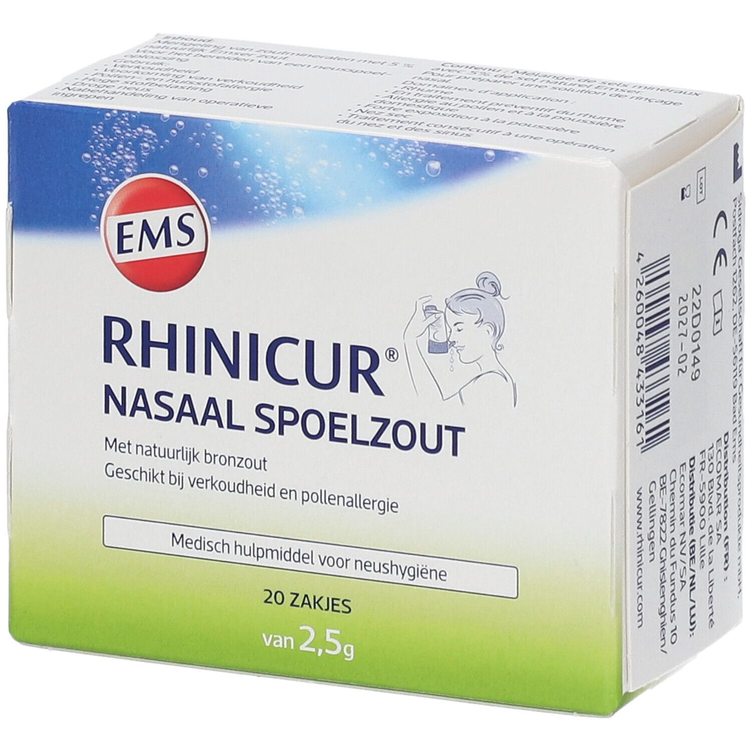 Rhinicur Sel de Rinçage Nasal 20 pc(s) - Farmaline