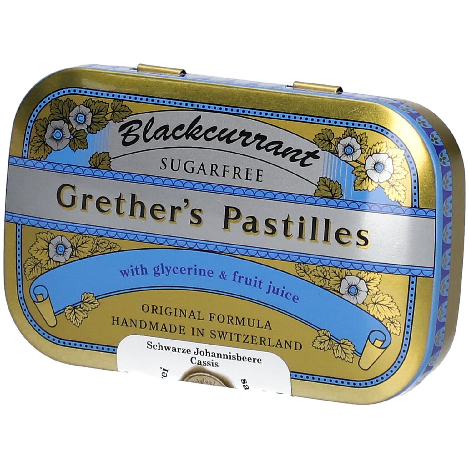 Grethers Pastilles Blackcurrant Sans Sucre 60 g - Farmaline