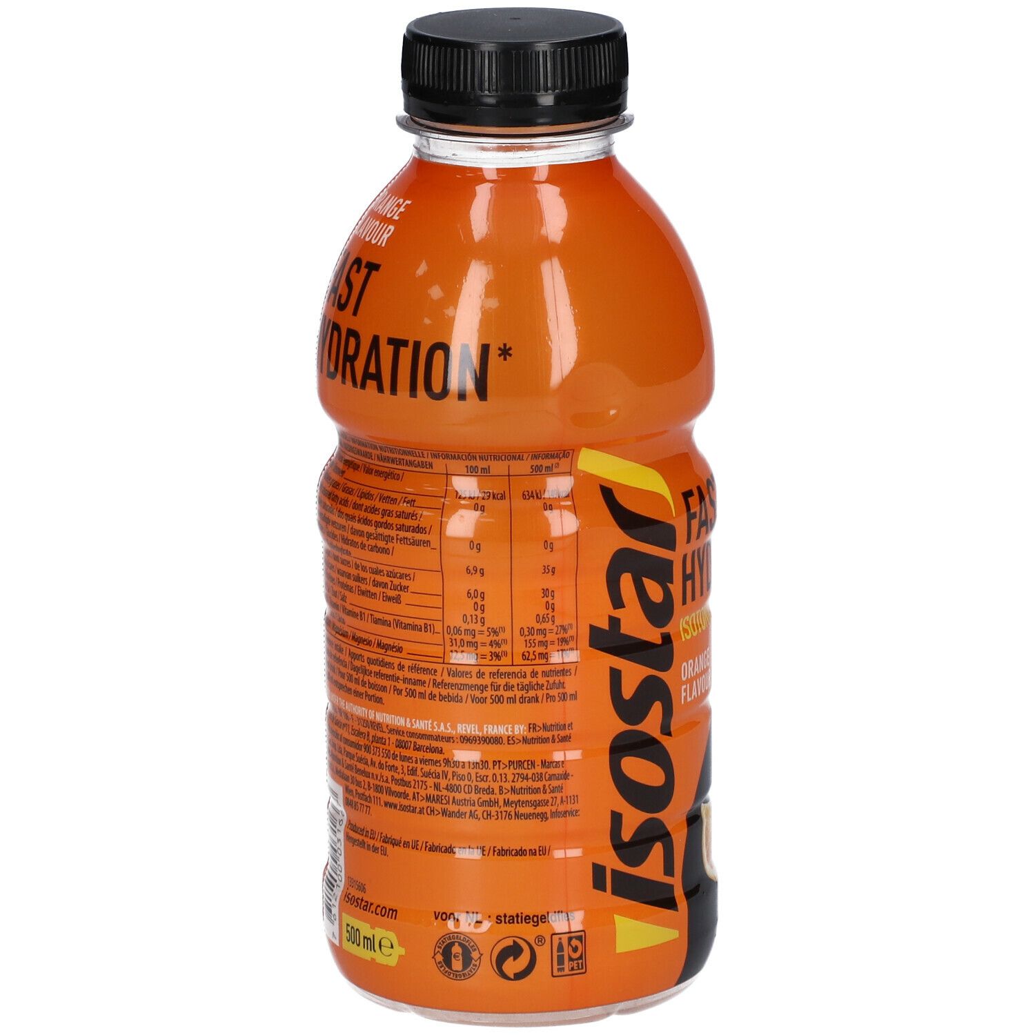 Isostar Fast Hydration Sport Drink Orange 500 ml - farmaline.be