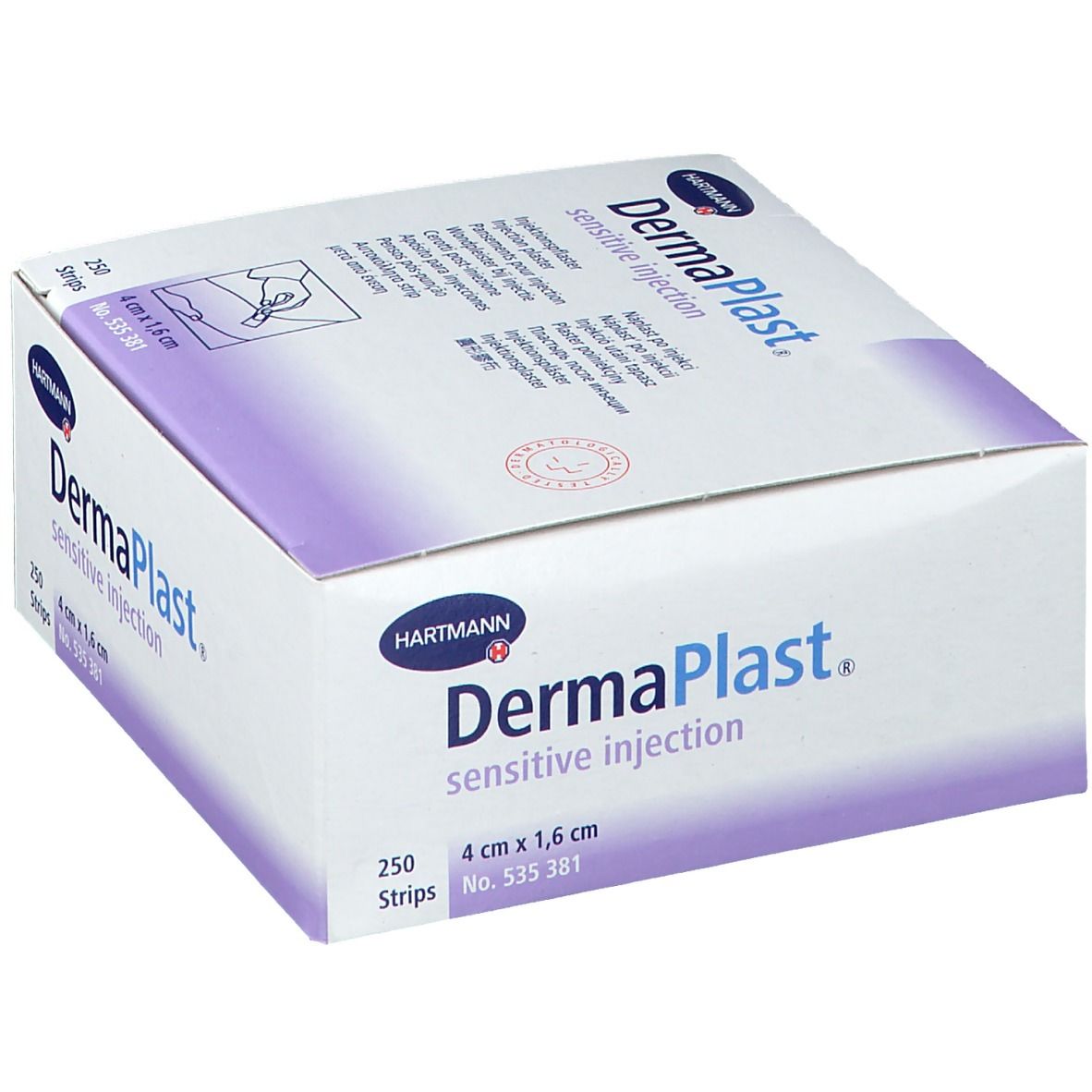 Dermaplast Hosp Sensitive Inj Strip 1.6cm x 4cm 250 St - Farmaline