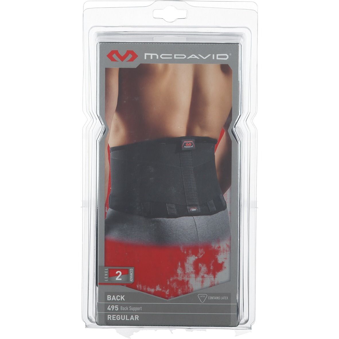 McDavid Lightweight Back Support Zwart Maat M 1 St - Farmaline