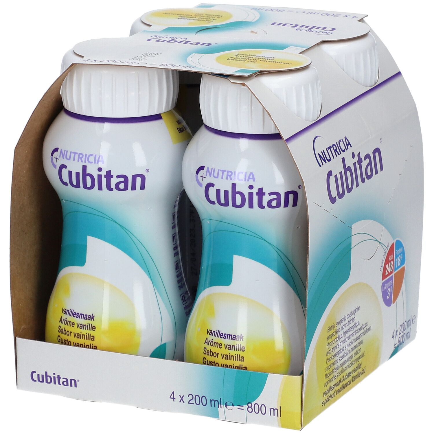 Cubitan Vanille 4x200 ml - farmaline.be