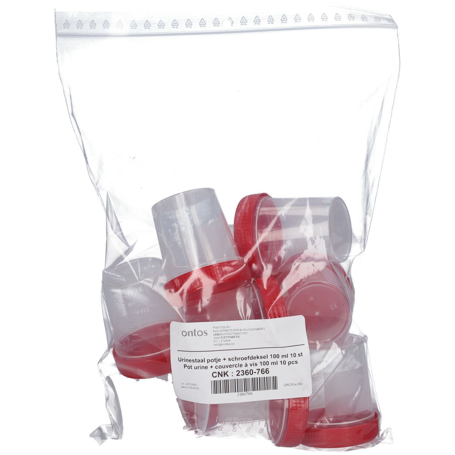 Pot Urine Non Steril 100ml 10 pc(s) - Farmaline