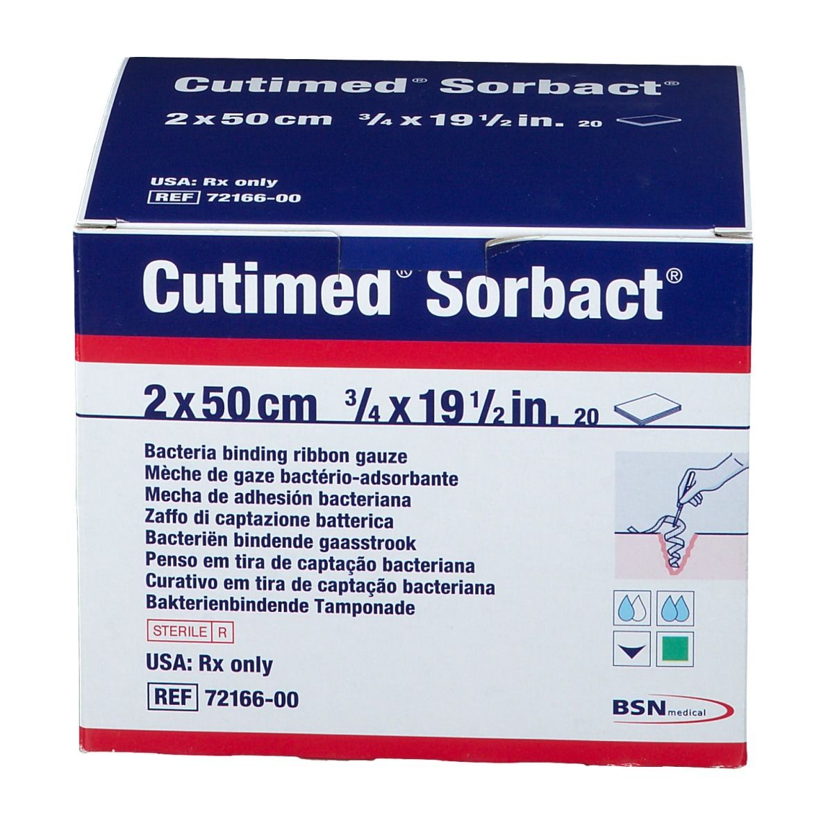 Cutimed® Sorbact® 2 cm X 50 cm 20 St - Farmaline