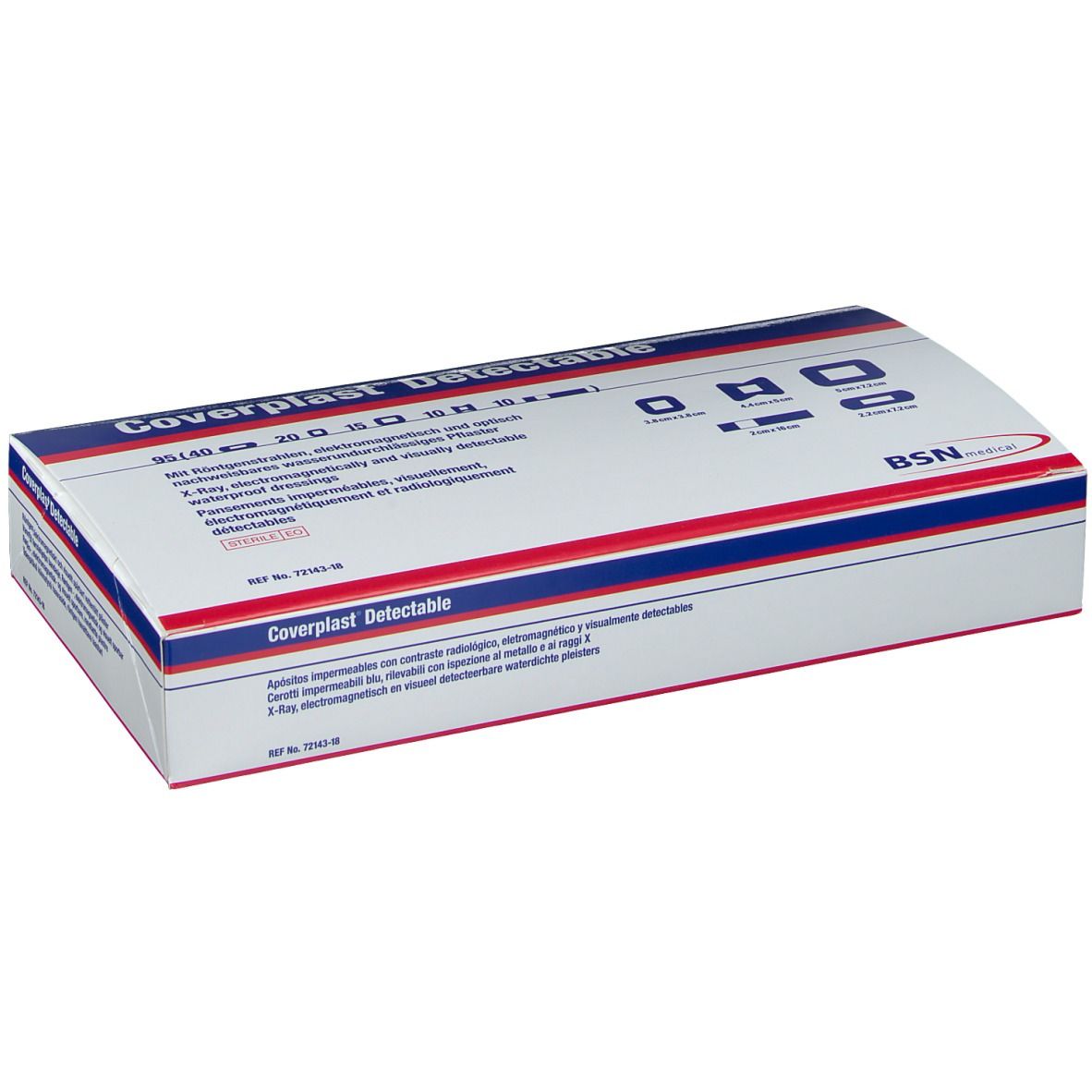 Coverplast Detectable Assortiment Pansements 95 pc(s) - farmaline.be