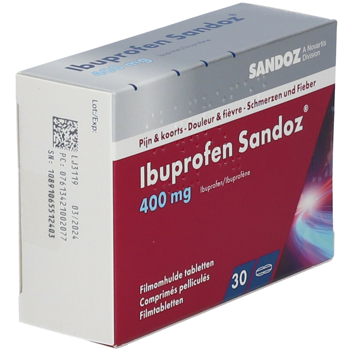 Ibuprofen Sandoz 400mg 30 St - Farmaline
