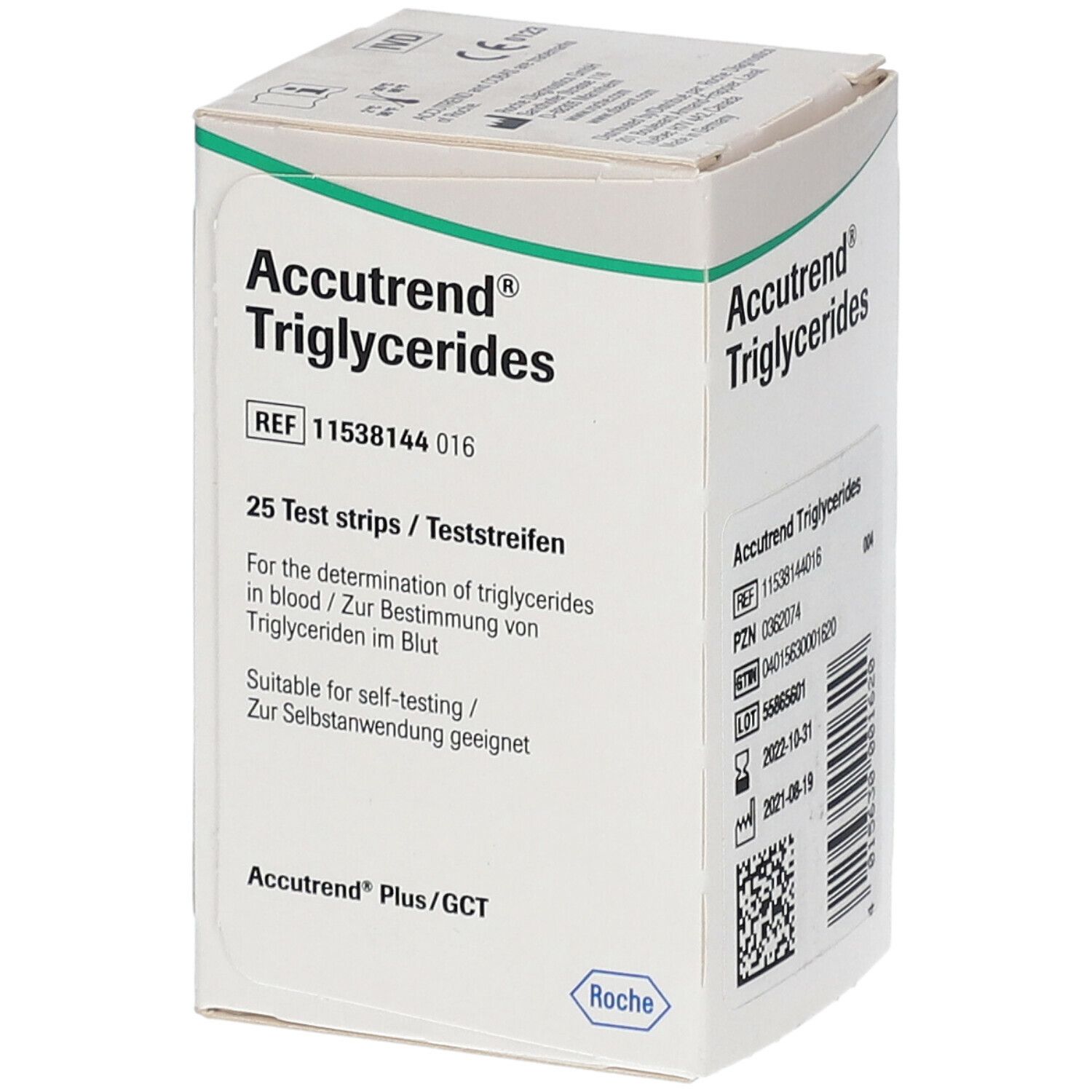Bandelettes réactives Roche Accutrend Triglycerides 25 pc(s) - Farmaline