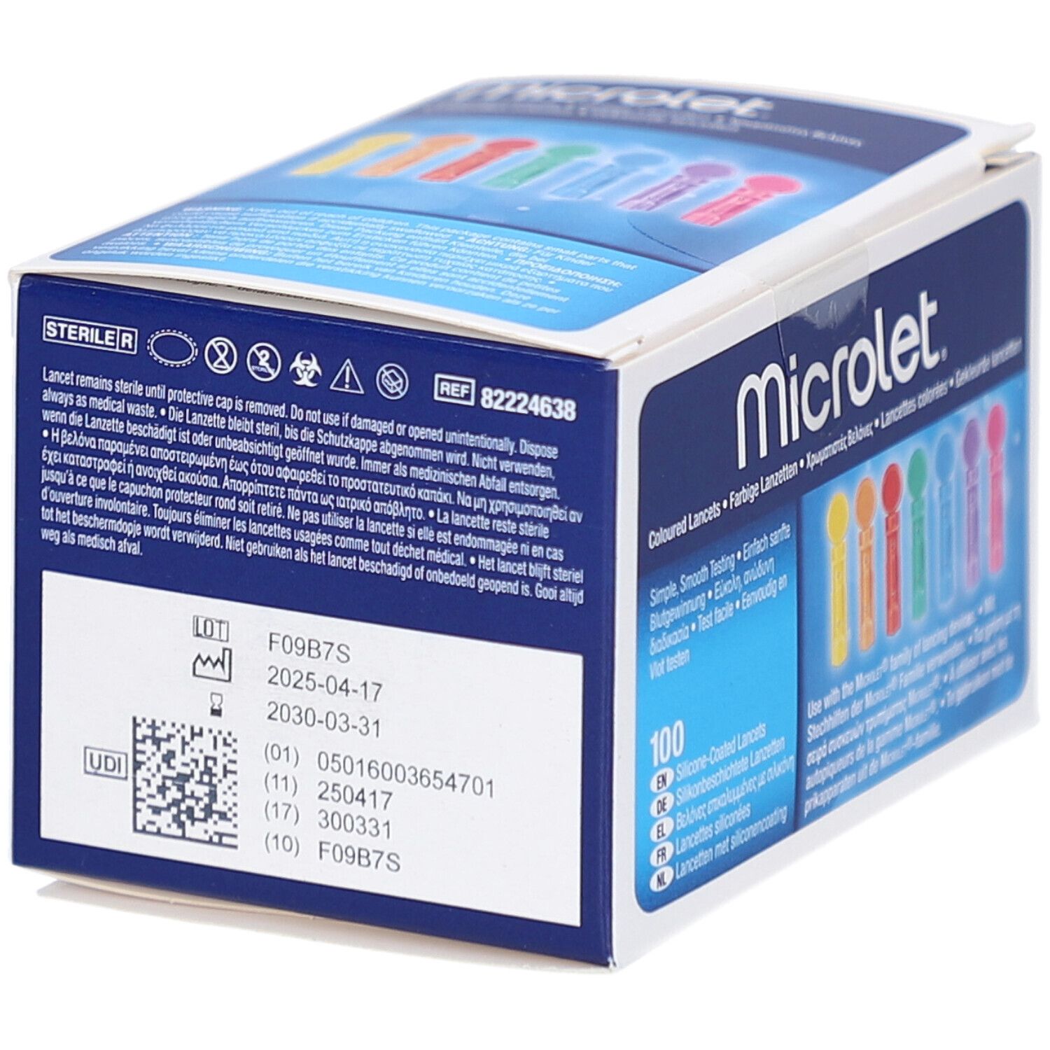 Bayer Microlet Lancette Stérile Coloré 100 pc(s) - Farmaline