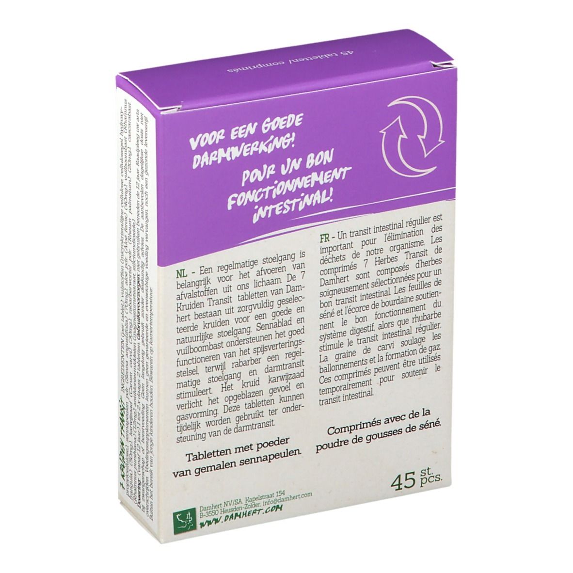 7 Kruidentabletten laxeer 45 St - Farmaline