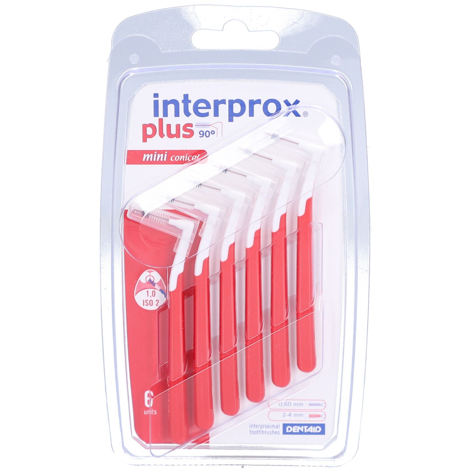 Interprox® Plus Borsteltje Mini Conical Rood 6 St - Farmaline
