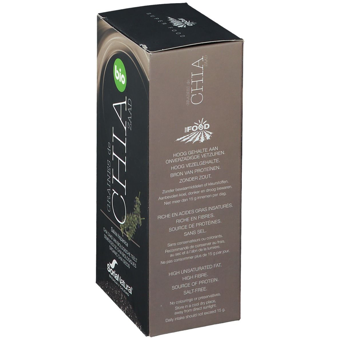 Soria Natural Chia Zaadjes 250 g - Farmaline