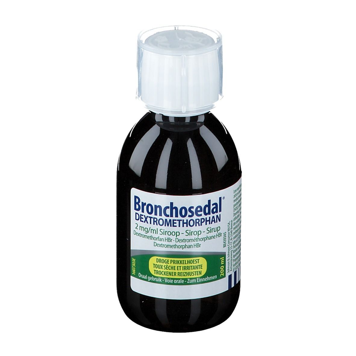Bronchosedal® Dextromethorphan 2mg/ml Siroop 200 ml - Farmaline