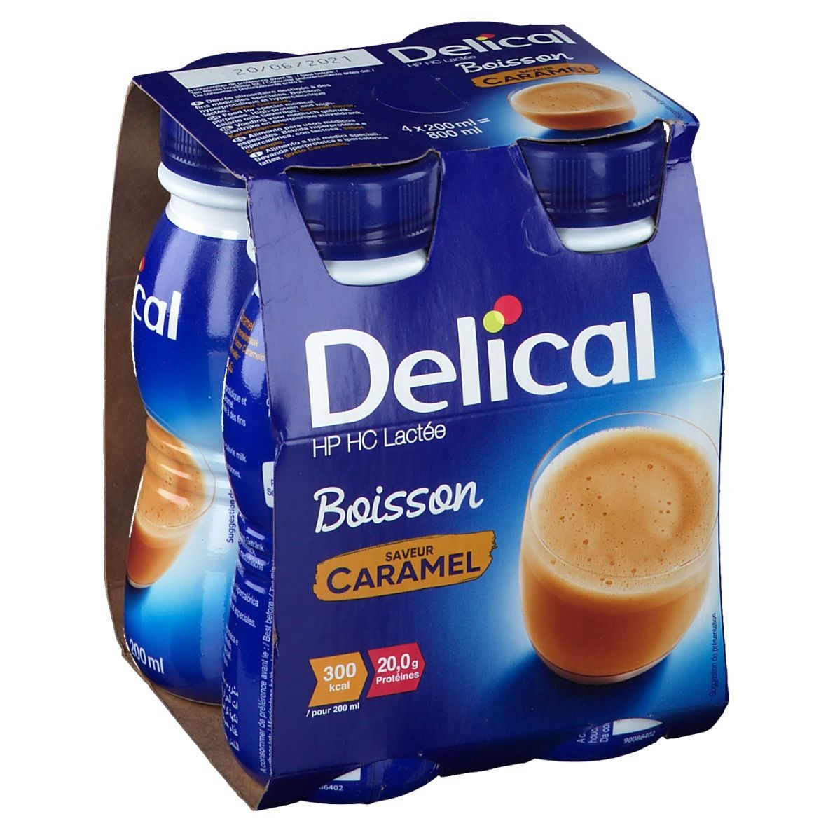 Delical Melkdrank Hp-Hc Karamel 4x200 ml - Farmaline