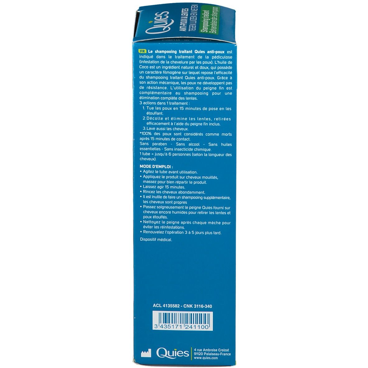 Quies Anti-Luizen Shampoo 200 ml - Farmaline