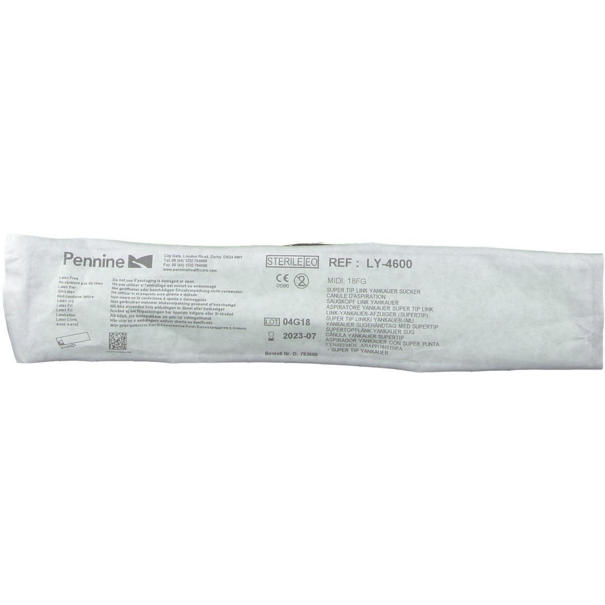 Yankauer Sonde Aspiration ref 2976 1 pc(s) - farmaline.be