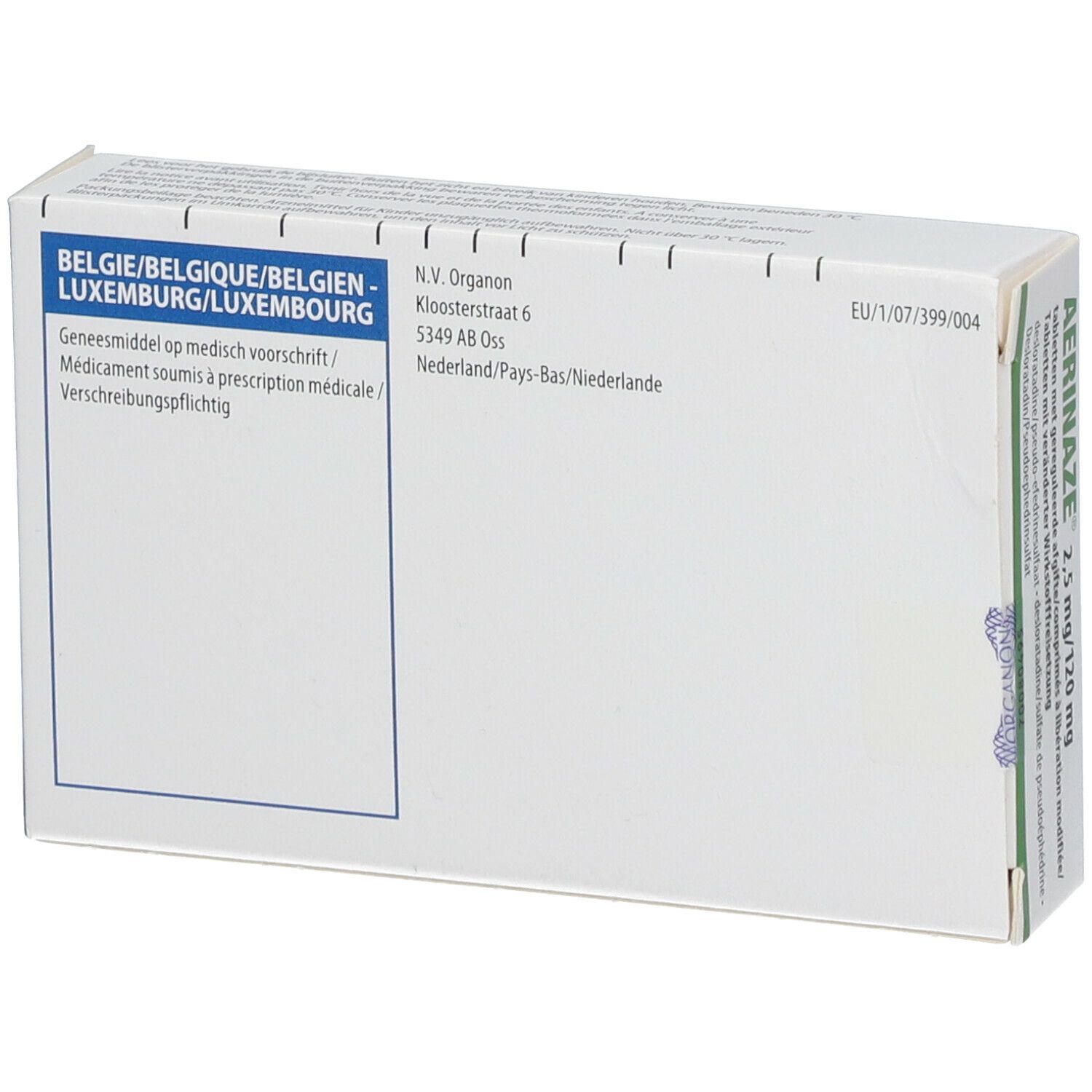 Aerinaze® 2,5mg/120mg 10 St - farmaline.be