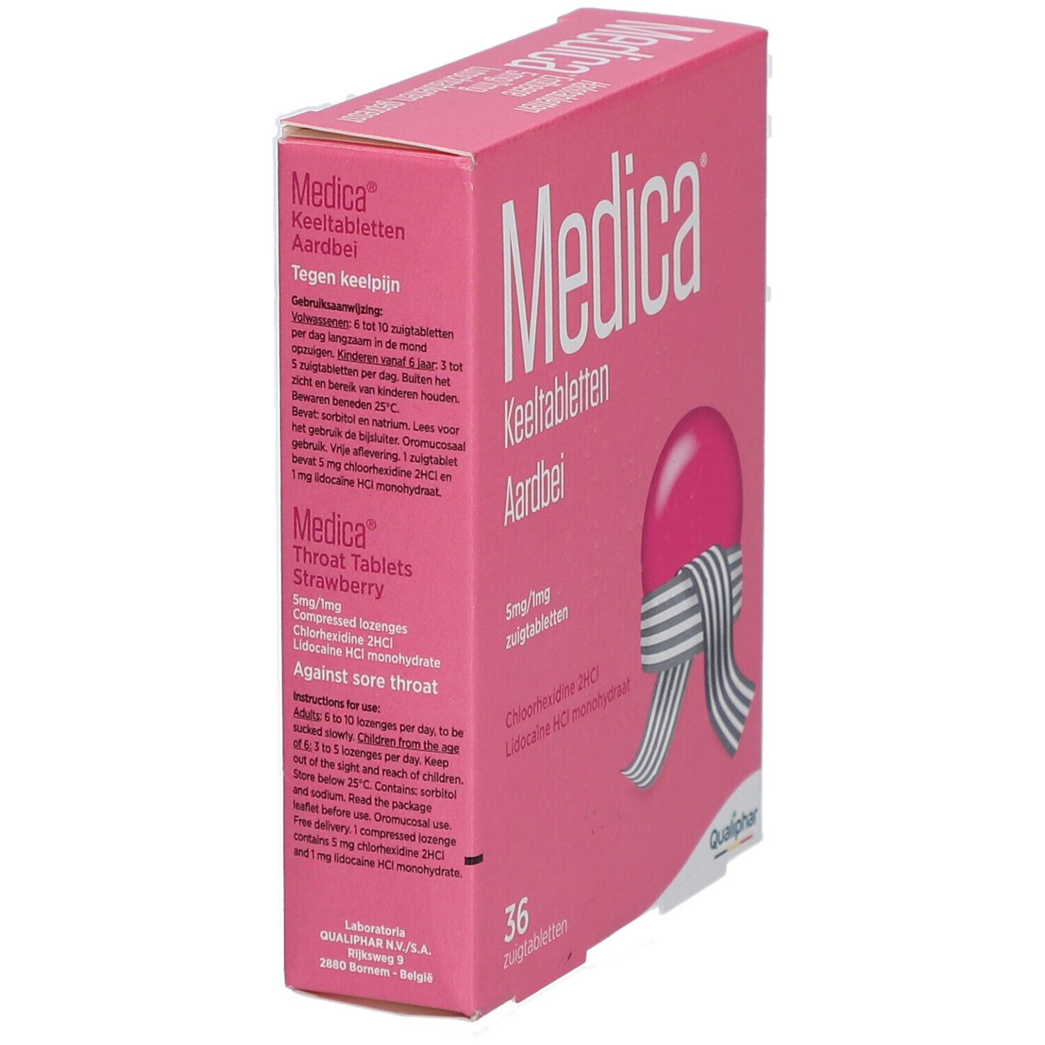 Medica Keeltabletten Aardbei Keelpijn 36 St - Farmaline