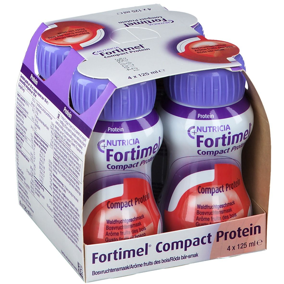 Fortimel Compact Protein Fruits des Bois 4x125 ml - farmaline.be