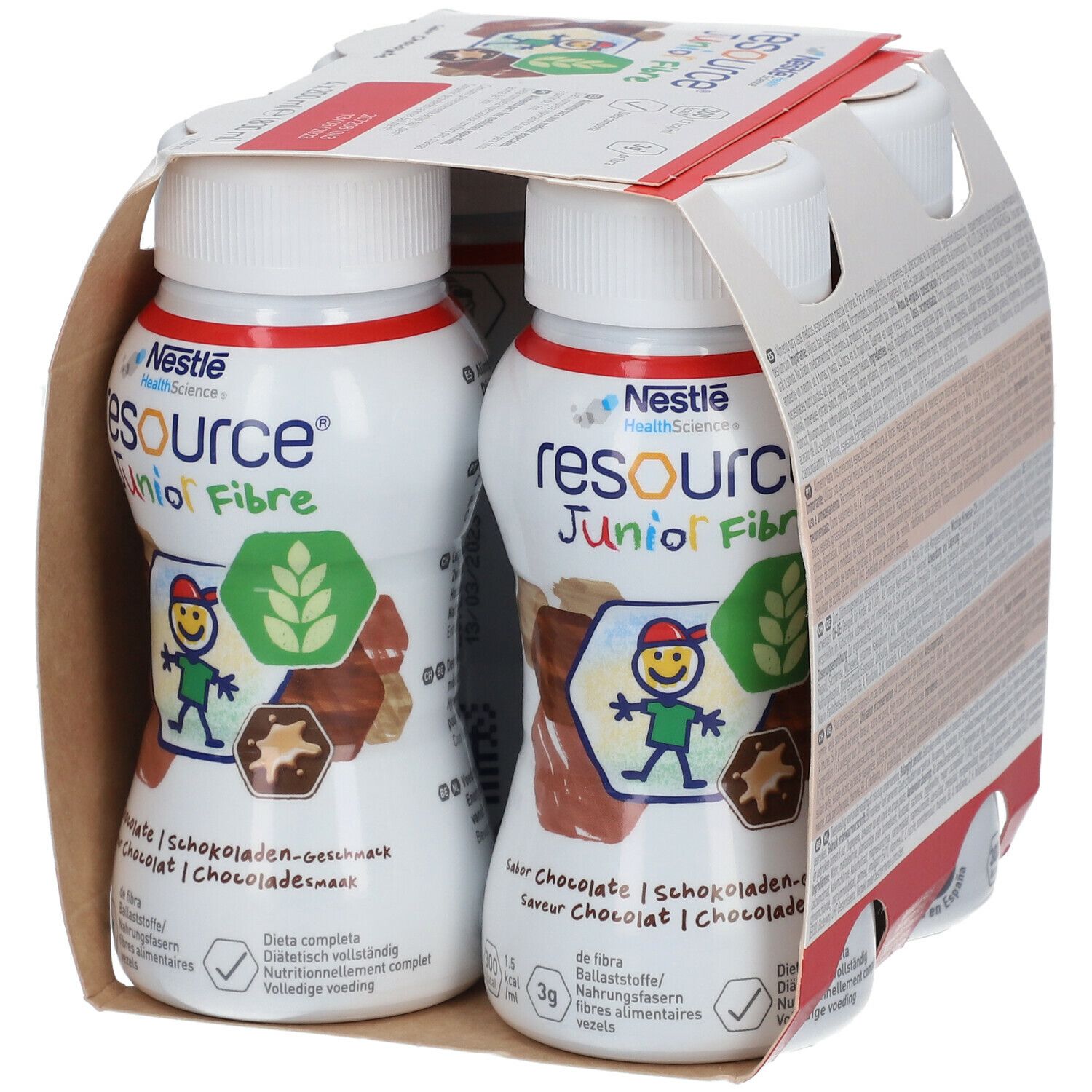Resource Junior Fibre Chocolade 4x200 ml - Farmaline