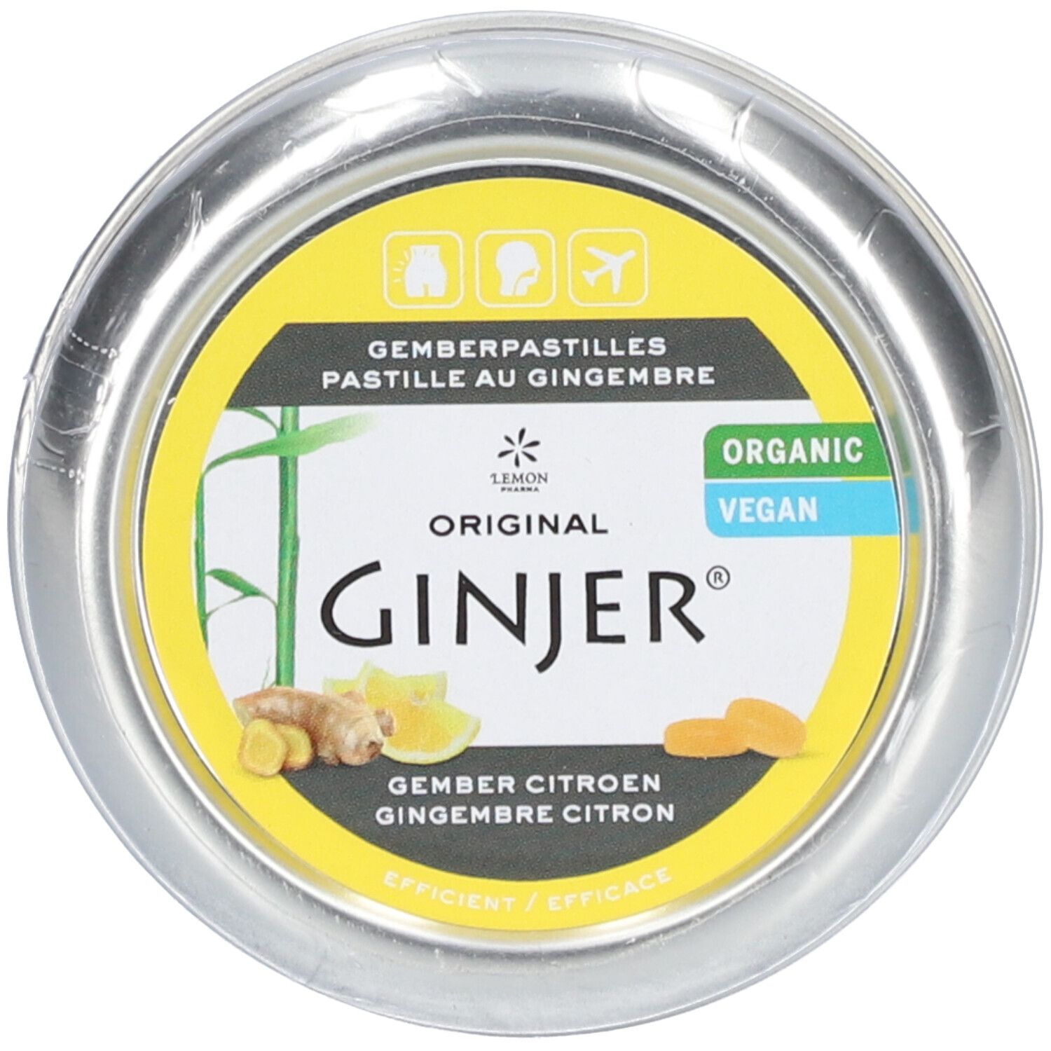Ginjer Original Pastilles Bio 40 g - farmaline.be