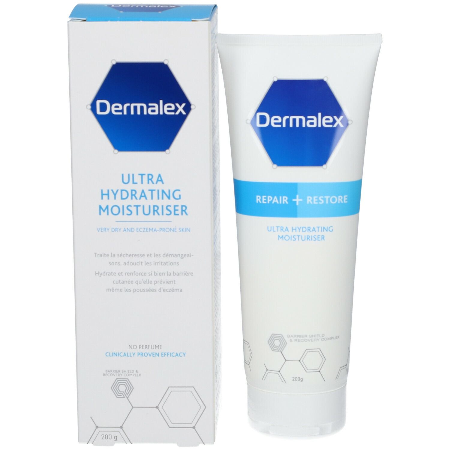 Dermalex Ultra Hydrating Moisturiser - Droge Huid 200 g - Farmaline