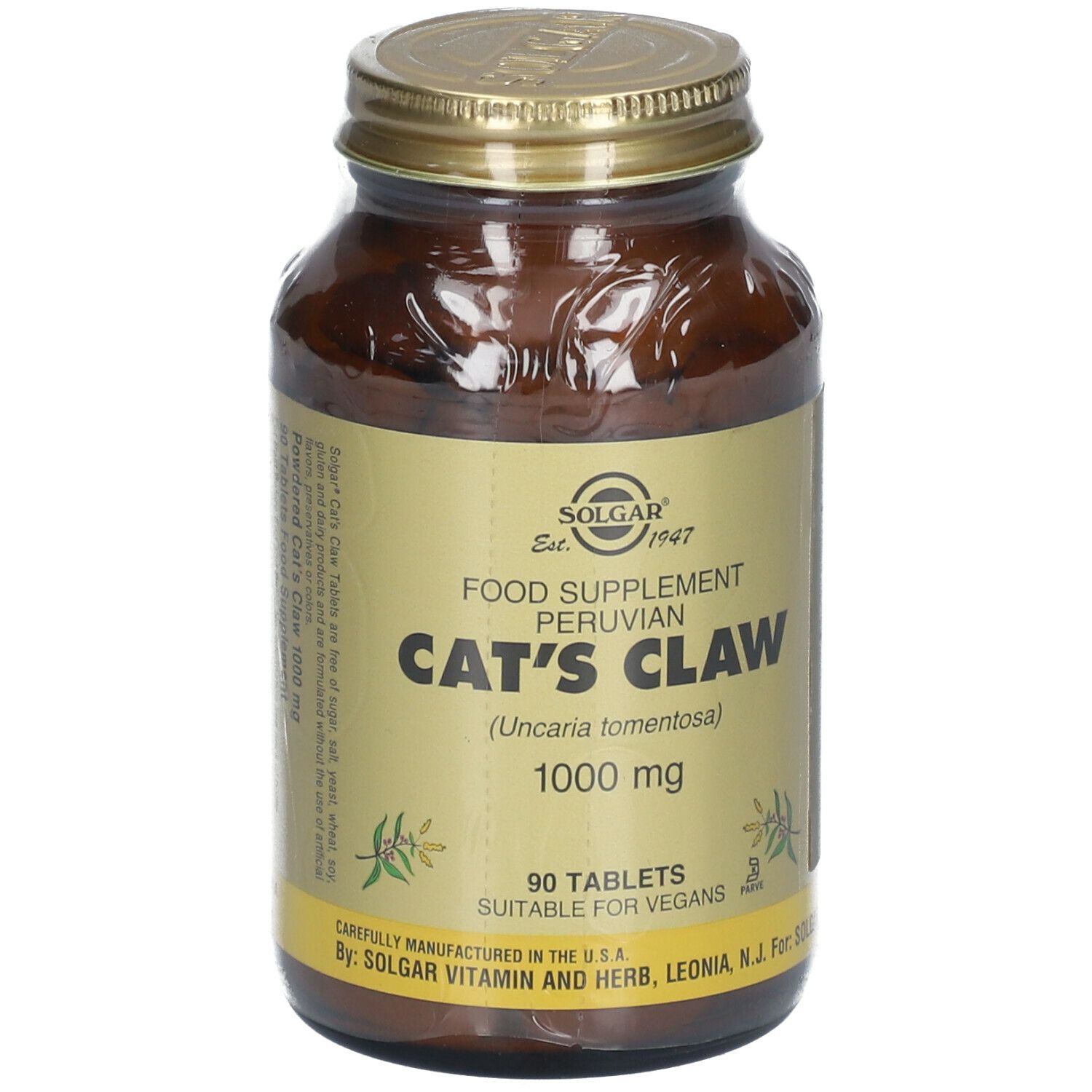 Solgar Cats Claw 1000 Mg* 90 St - Farmaline