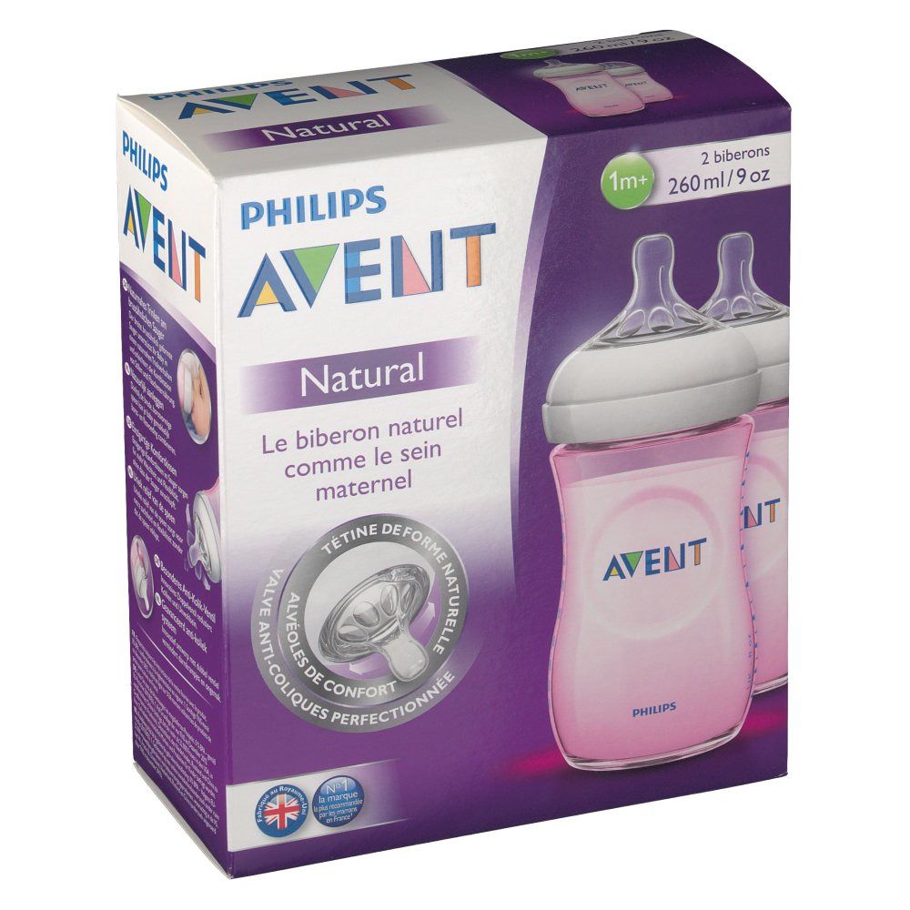 Avent Natural Biberon Rose Duo 260 ml - Farmaline