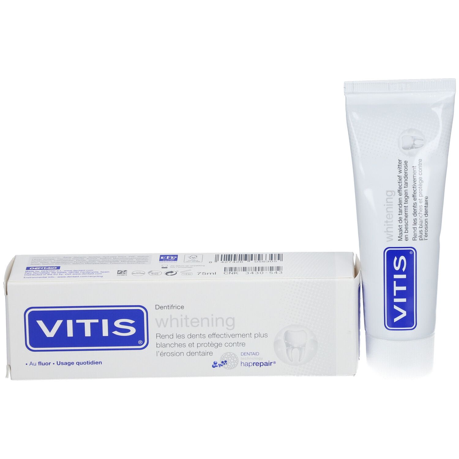 Vitis Whitening Tandpasta 75 ml - Farmaline