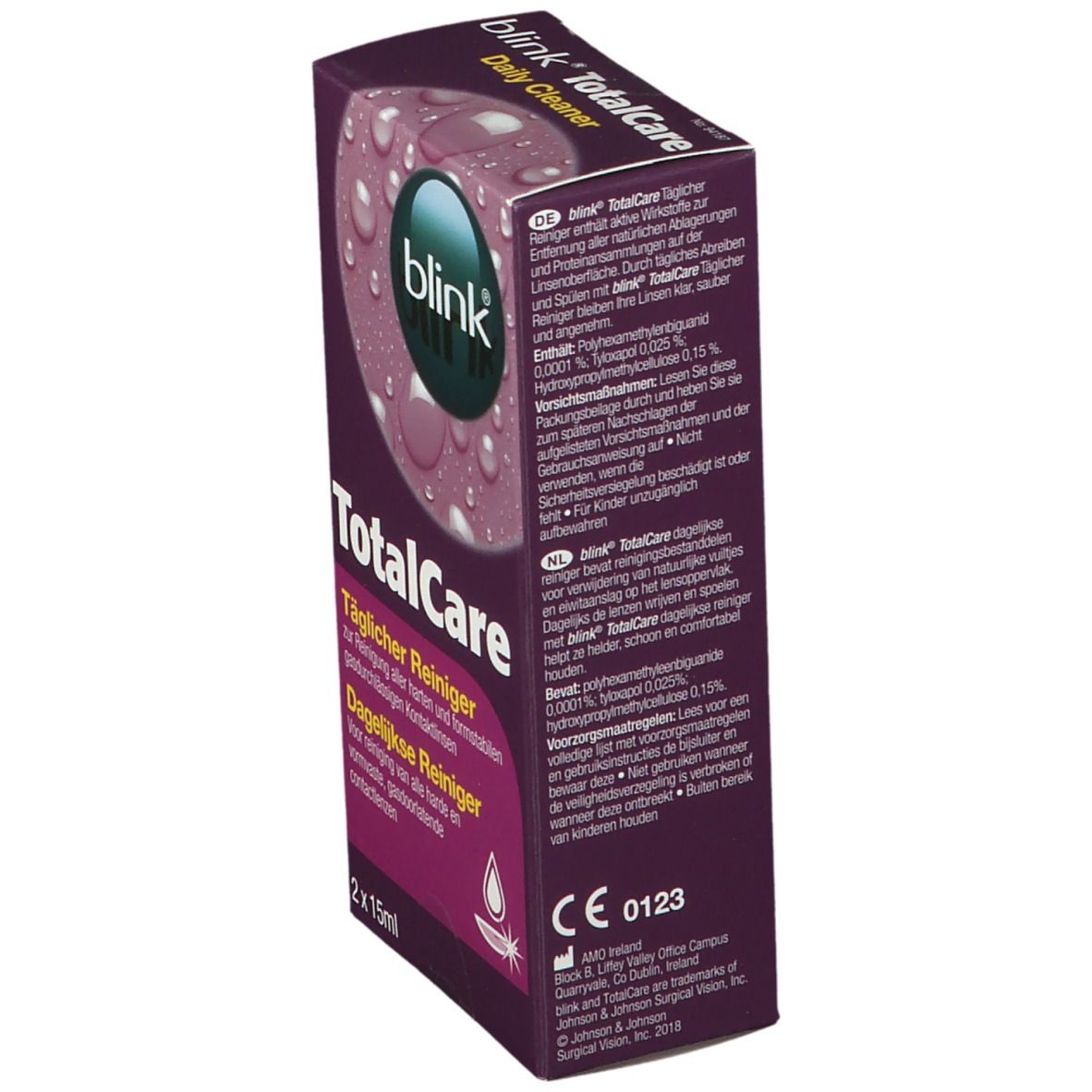 Blink Total Care Cleaner Lenzenvloeistof 2x15 ml - Farmaline