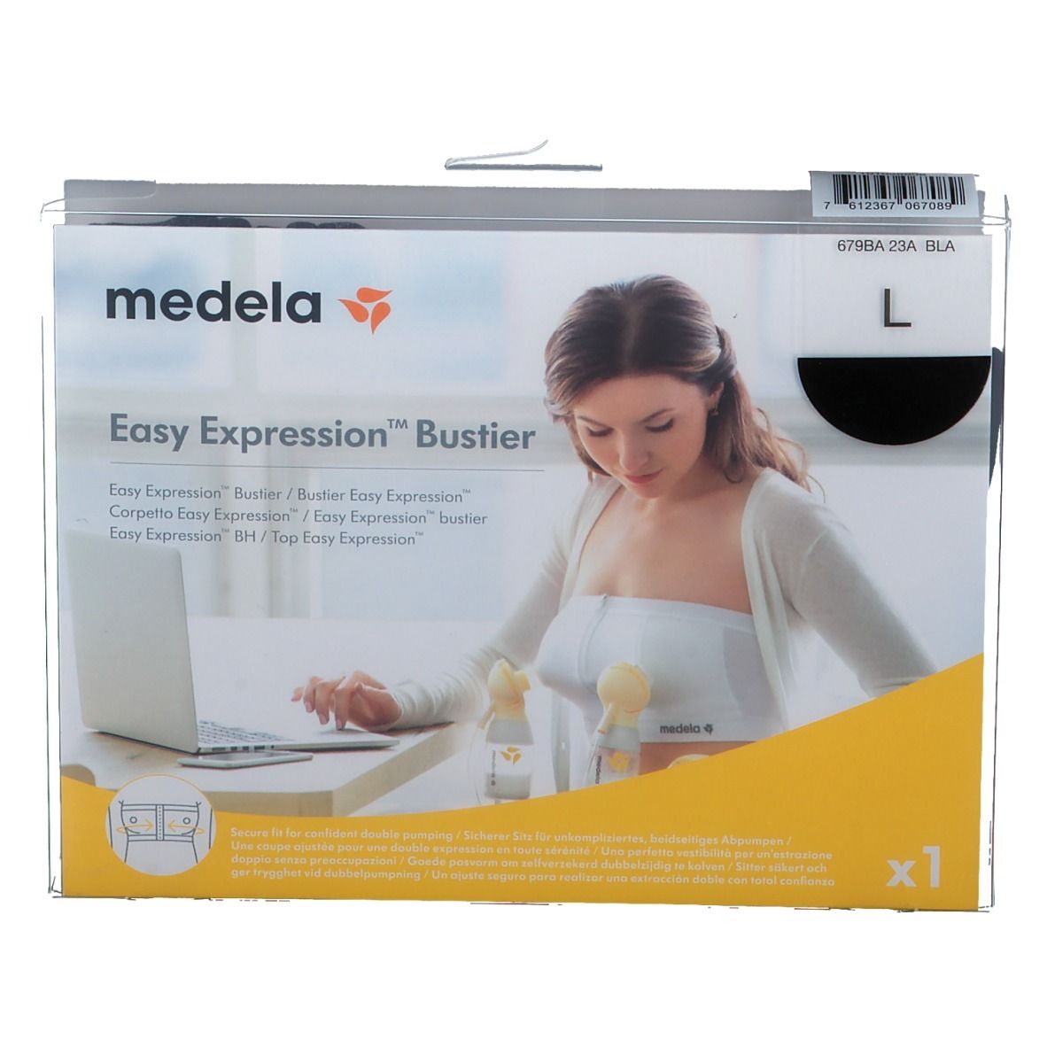 Medela Easy Expression Bustier Small Zwart 1 St - Farmaline